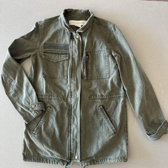Treasure & Bond | Jackets & Coats | Treasure And Bond Army Denim Jacket ...